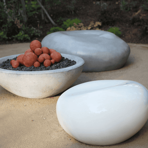 Fiberglass Pebble Seat | Garden Seat — Boxhill & Co., LLC
