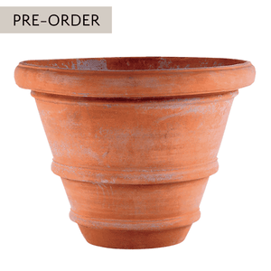Italian Terracotta Molded Rolled Rim Pot — Boxhill & Co., LLC
