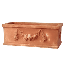 Italian Terracotta Small Garland Flower Box | Boxhill — Boxhill & Co., LLC