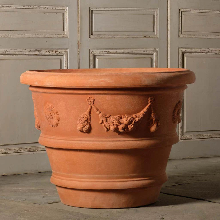 Italian Terracotta Garland Vase | Boxhill — Boxhill & Co., LLC