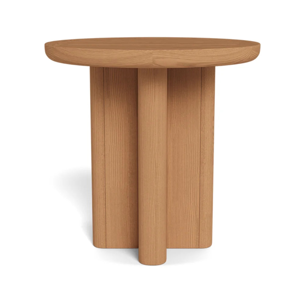 Victoria Teak Outdoor Round Slatted Side Table | Boxhill — Boxhill & Co ...