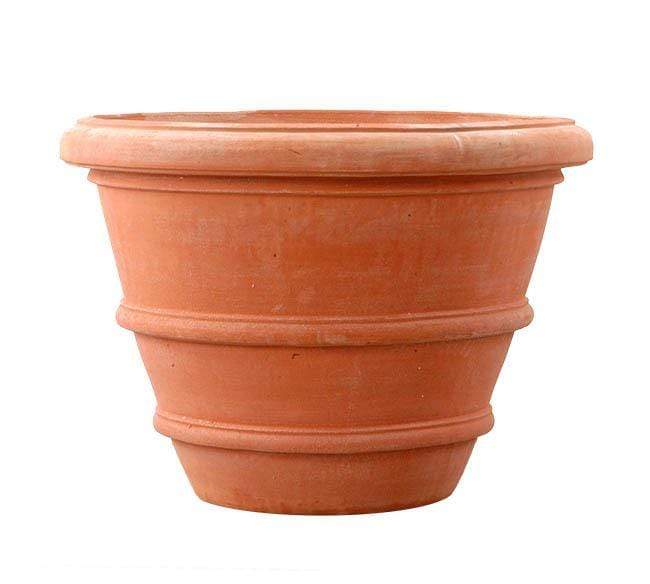 Italian Terracotta Molded Rolled Rim Pot — Boxhill & Co., LLC
